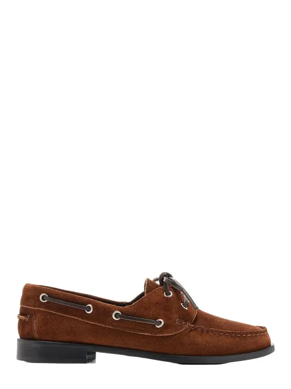 AeydĒ Harris Suede Boat Shoes - Brown