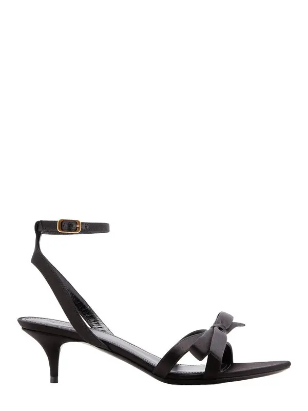 Balenciaga Nano Satin Sandals - Black