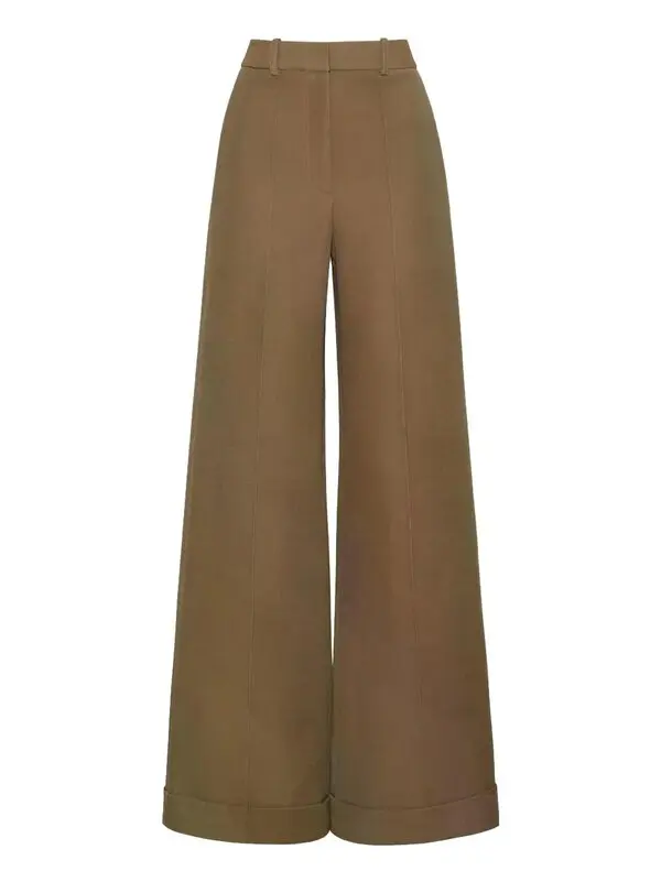 Adam Lippes Wide Leg Palazzo Trousers - Green