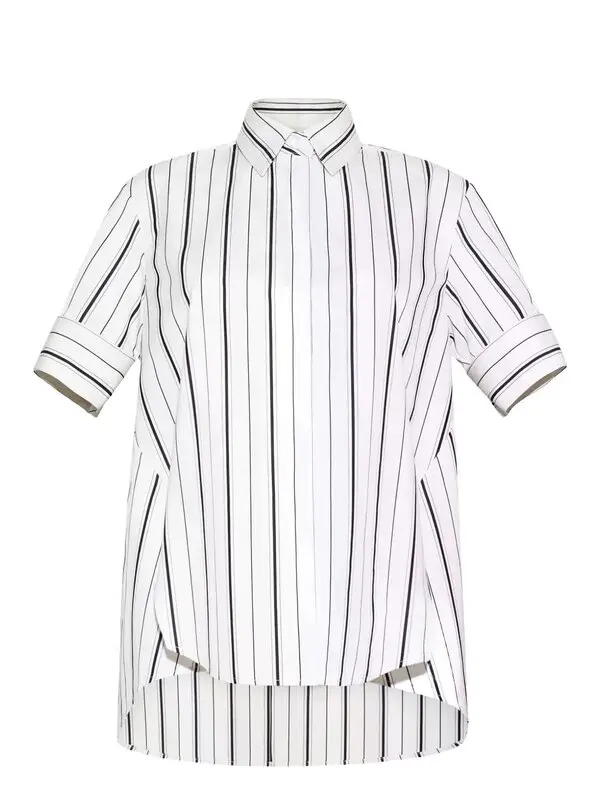 Adam Lippes Cotton Striped Shirt - White