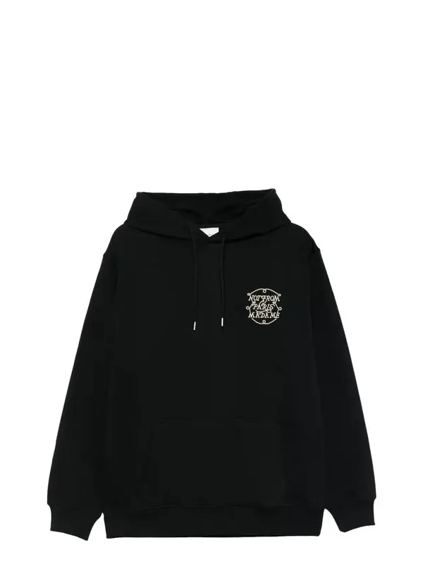 Drole De Monsieur Embroidered Hoodie - Black