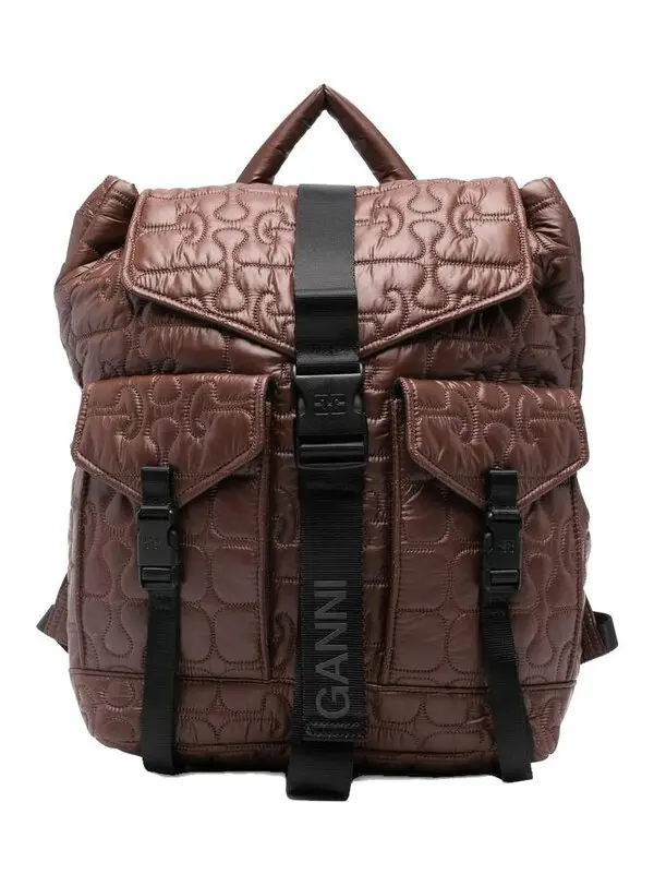 GANNI Backpack - Brown