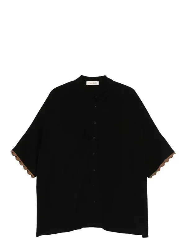 MOUTAKI Jersey Polo Top - Black