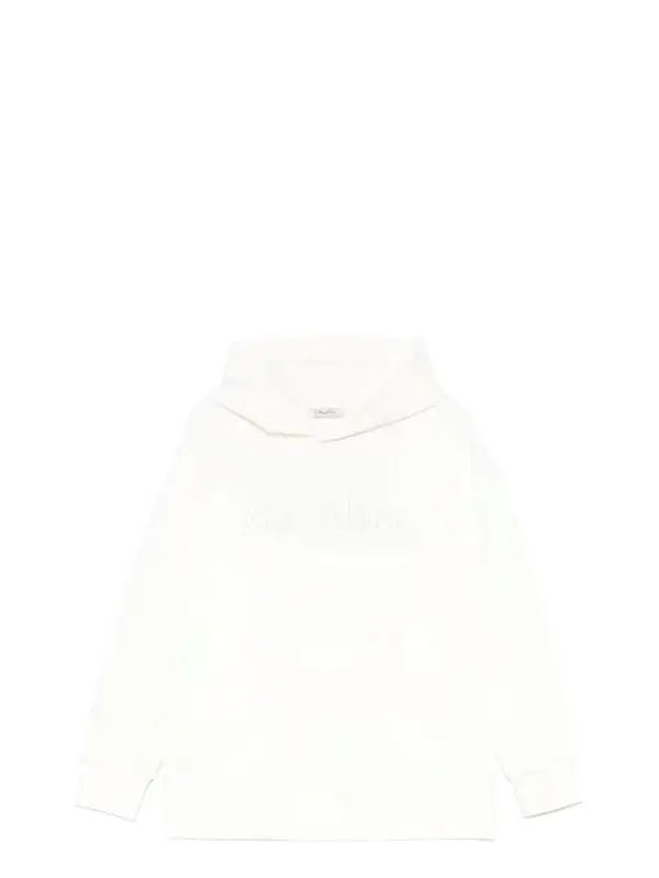 Max Mara Embroidered-logo Hoodie - White