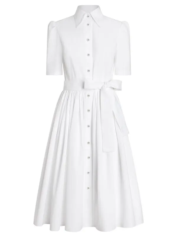Dolce & Gabbana Cotton Poplin Shirt Dress - White
