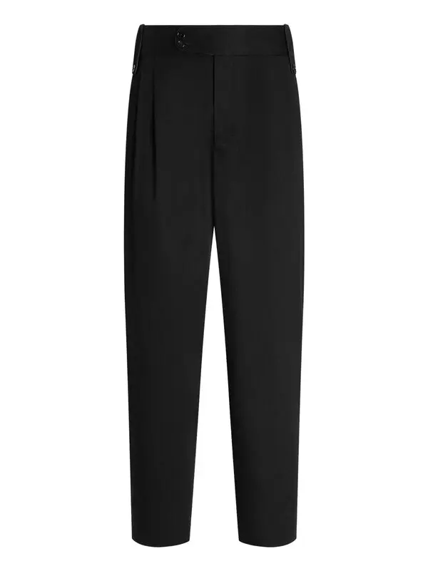 Dolce & Gabbana Cotton Gabardine Trousers - Black