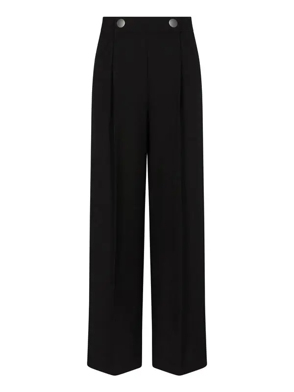 Giorgio Armani Single-pleat Silk Crêpe Cady Trousers - Black