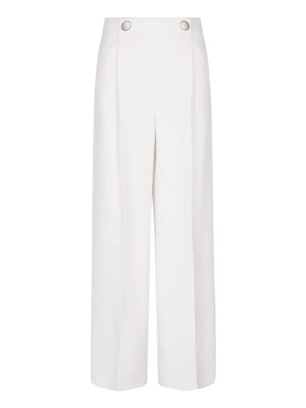 Giorgio Armani Single-pleat Silk Crêpe Cady Trousers - White