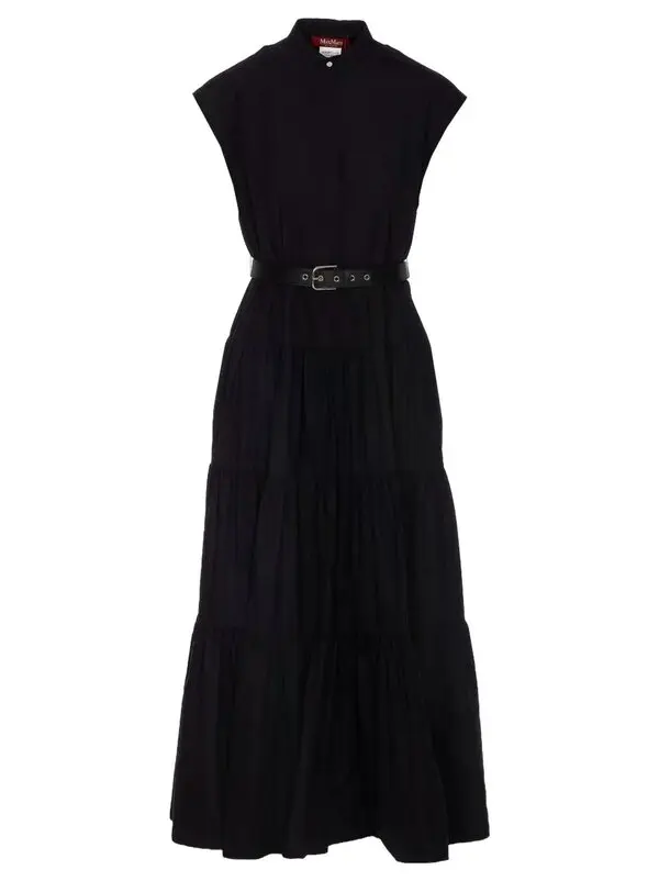 Max Mara Cotton Midi Dress - Black