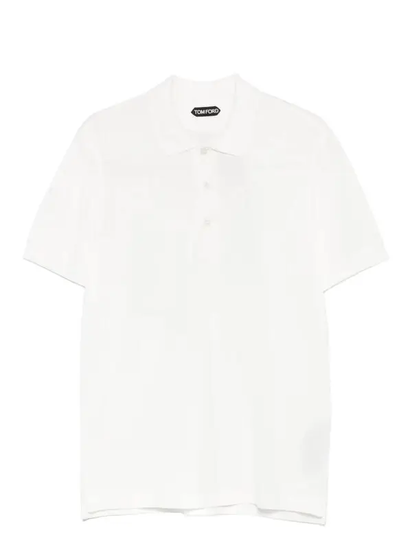 TOM FORD Piqué-weave Polo Shirt - White