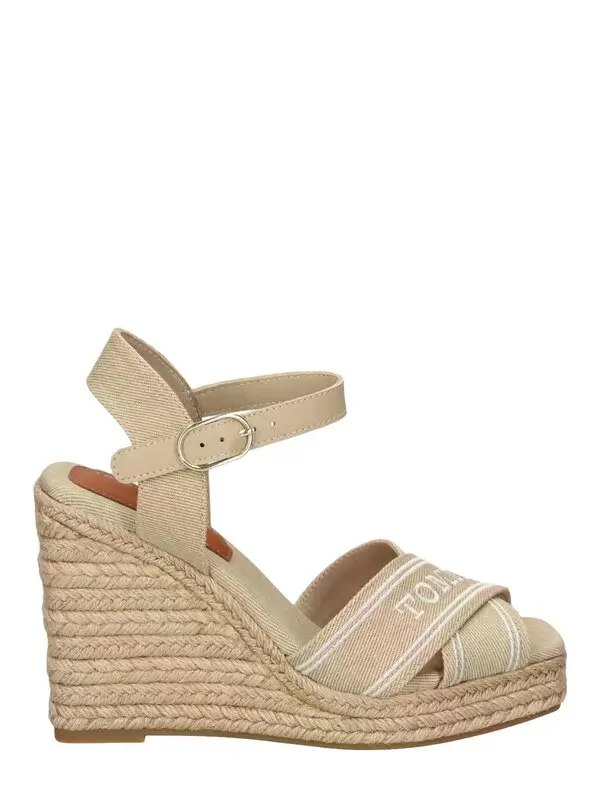 Tommy Hilfiger 100mm Logo-strap Espadrilles - Neutrals