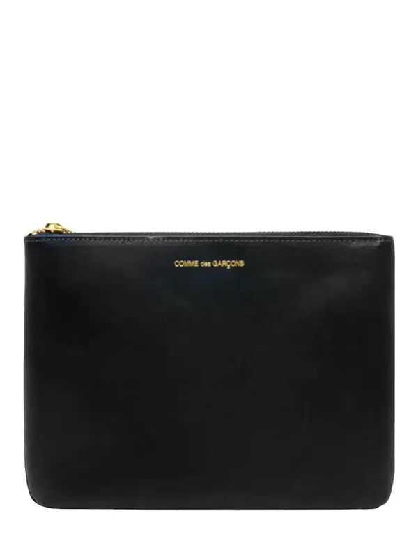 Comme Des Garçons Leather Zip Pouch - Black