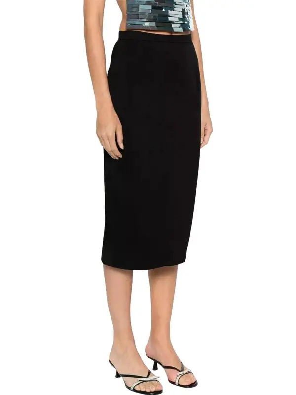 N°21 High-waisted Straight Skirt - Black