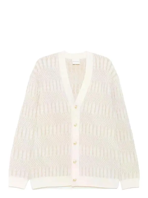 Drole De Monsieur Merino Wool Cardigan - Neutrals