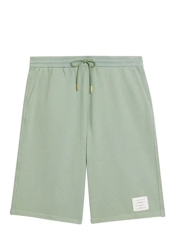 Thom Browne Cotton-terry Shorts - Sage Green