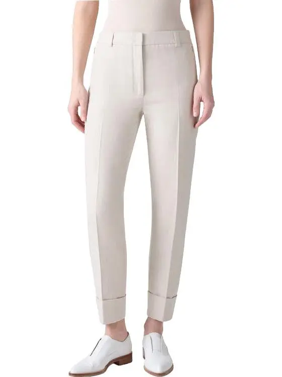 Akris Maxima Cotton & Silk Blend Ankle Pants - Light Greige