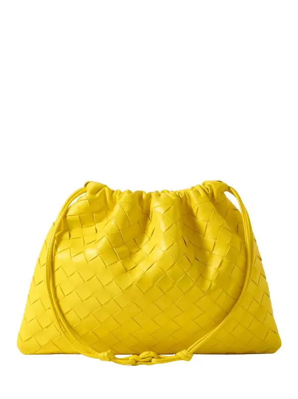 Bottega Veneta Intrecciato Leather Pouch - Yellow
