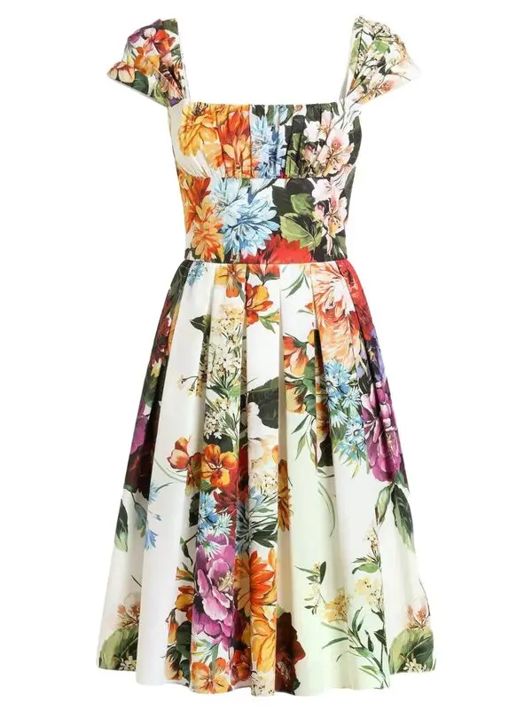 Dolce & Gabbana Floral-print Dress - White