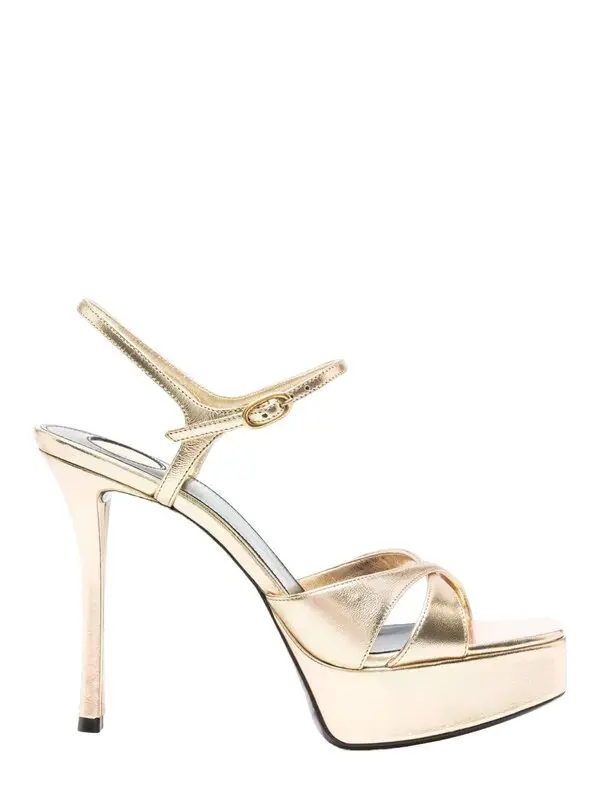 Saint Laurent 85mm Debbie Sandals - Gold