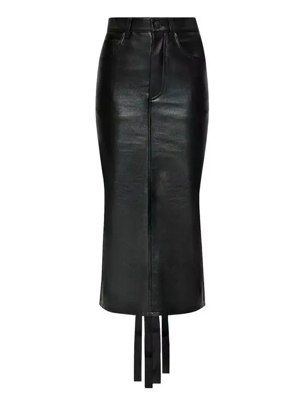 Balenciaga Leather Skirt - Black