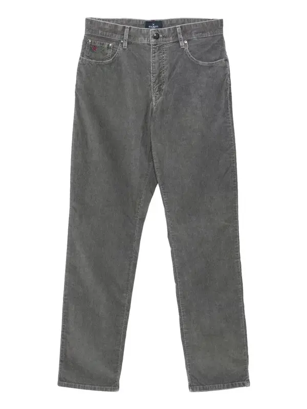 HACKETT Logo-embroidered Trousers - Grey