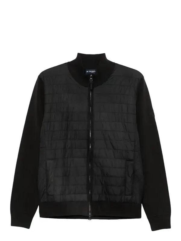 HACKETT Quilted Knit Jacket - Black