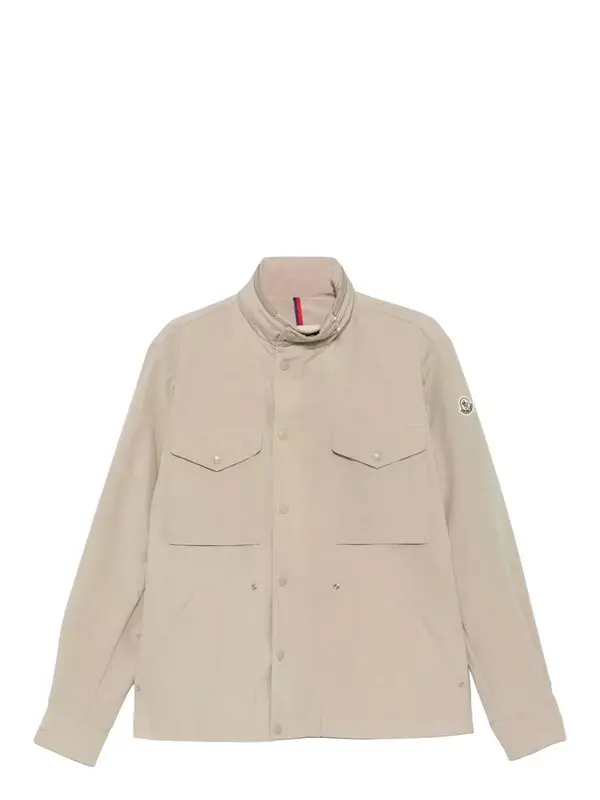 Moncler Logo-patch Bomber Jacket - Neutrals