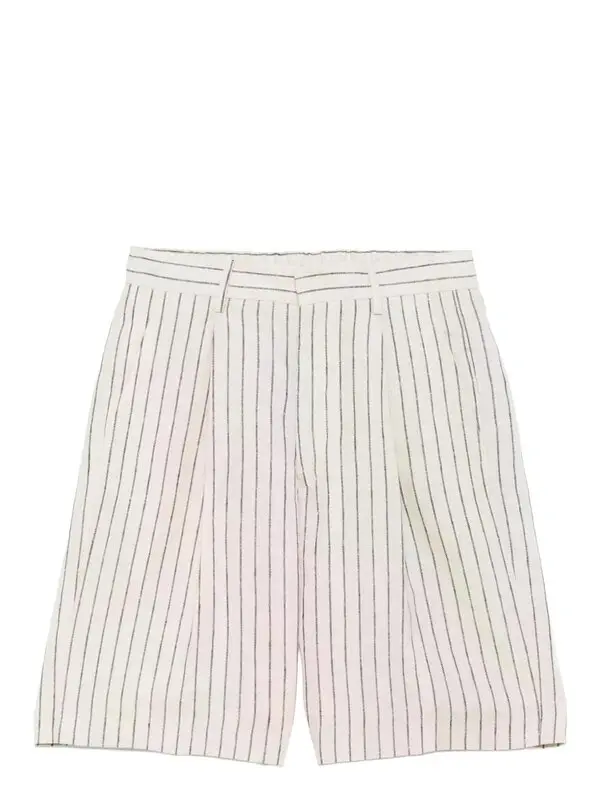 Nn07 Striped Shorts - Neutrals