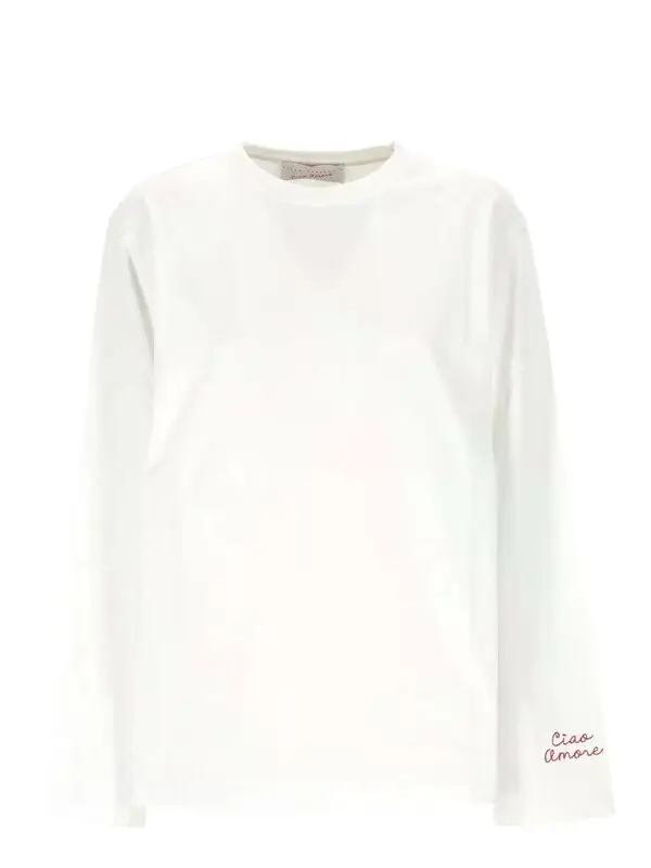 Giada Benincasa Ciao Amore Long-sleeves T-shirt - White