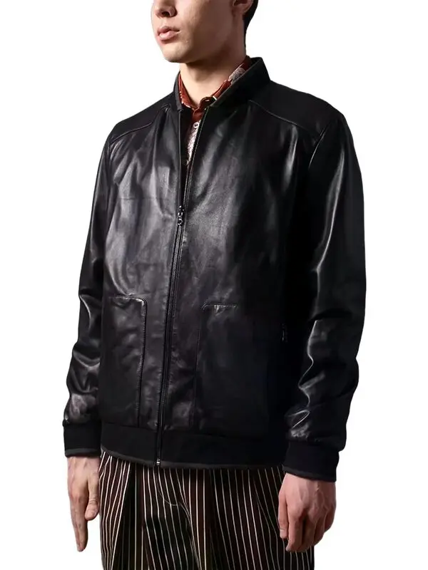 POCHE PARIS Leather Jacket - Black
