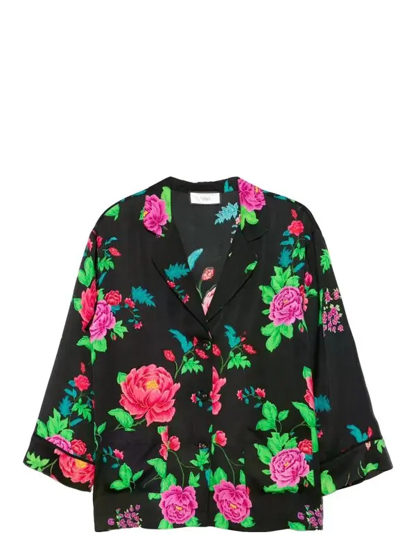 NISSA Floral-print Shirt - Black