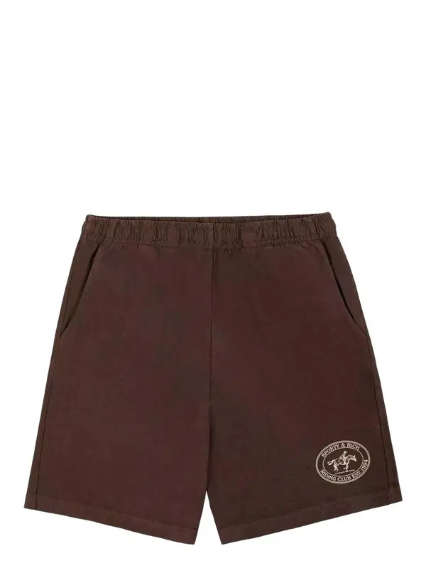 SPORTY & RICH Riding Club Shorts - Brown