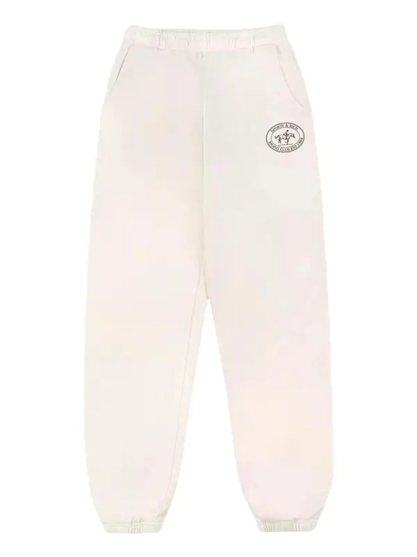 SPORTY & RICH Riding Club Track Pants - Neutrals