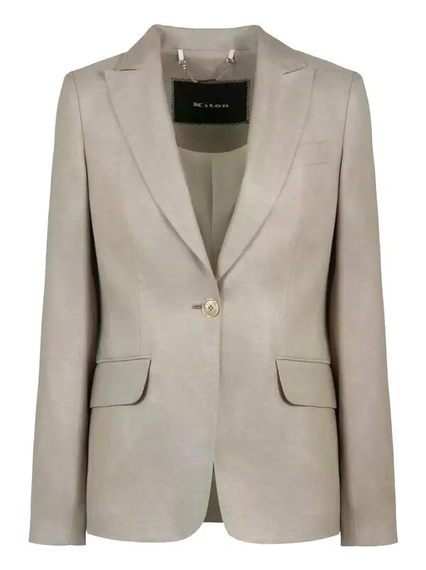 Kiton Mélange-effect Blazer - Neutrals