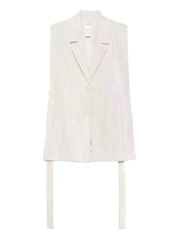 MOUTAKI Striped Vest - Neutrals