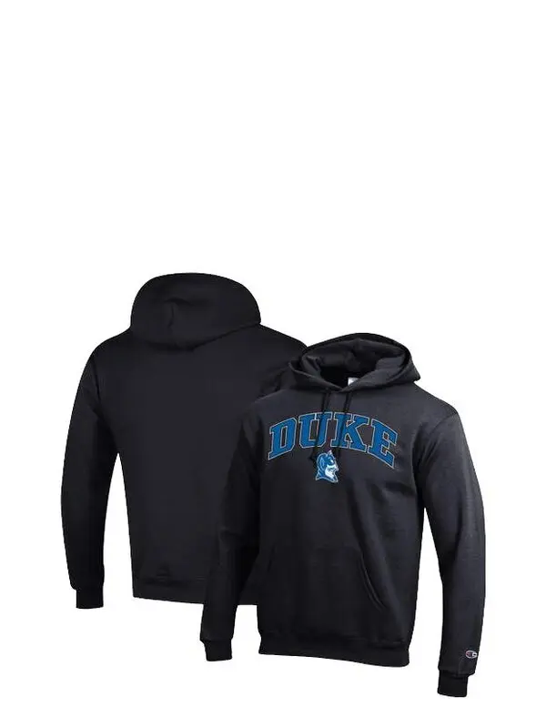 Champion Duke Blue Devils Arched Logo Fleece Pullover Hoodie - Black