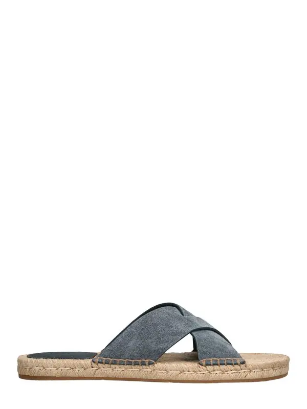 Zegna Suede Espadrille Sandals - Blue