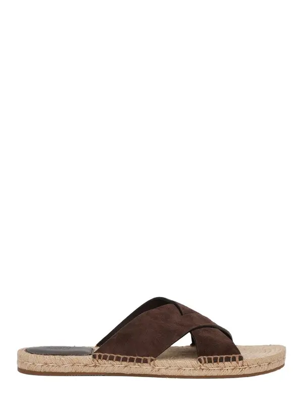 Zegna Suede Espadrille Sandals - Brown