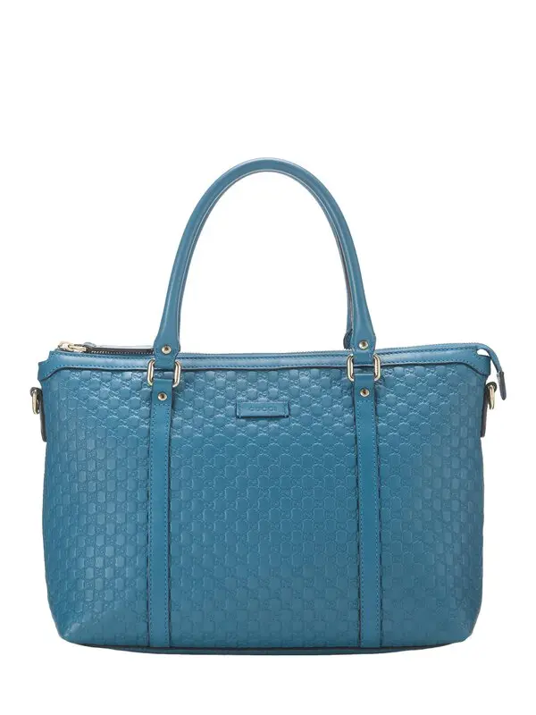 Gucci Joy Microguccissima Zip Tote - Blue