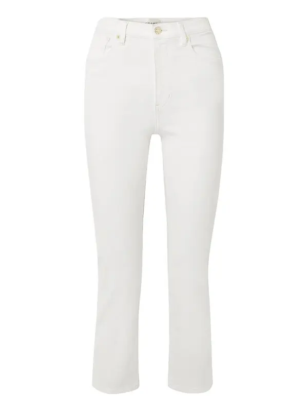 FRAME The Pencil Cropped Slim-leg Jeans - White
