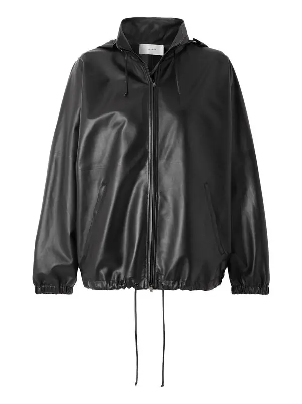THE ROW Jilly Leather Jacket - Black