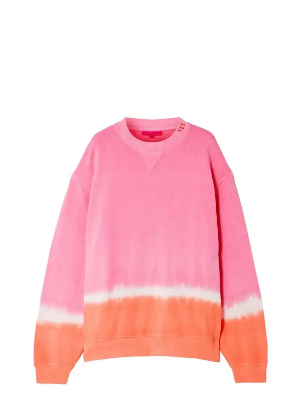 THE ELDER STATESMAN Tie-dyed Cotton And Cashmere-blend Sweatshirt - Pink