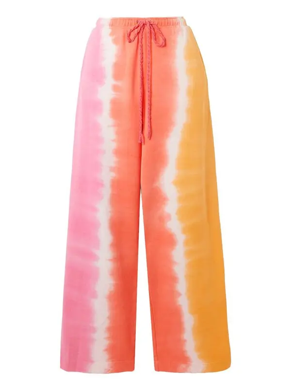 THE ELDER STATESMAN Tie-dyed Jersey Track Pants - Orange