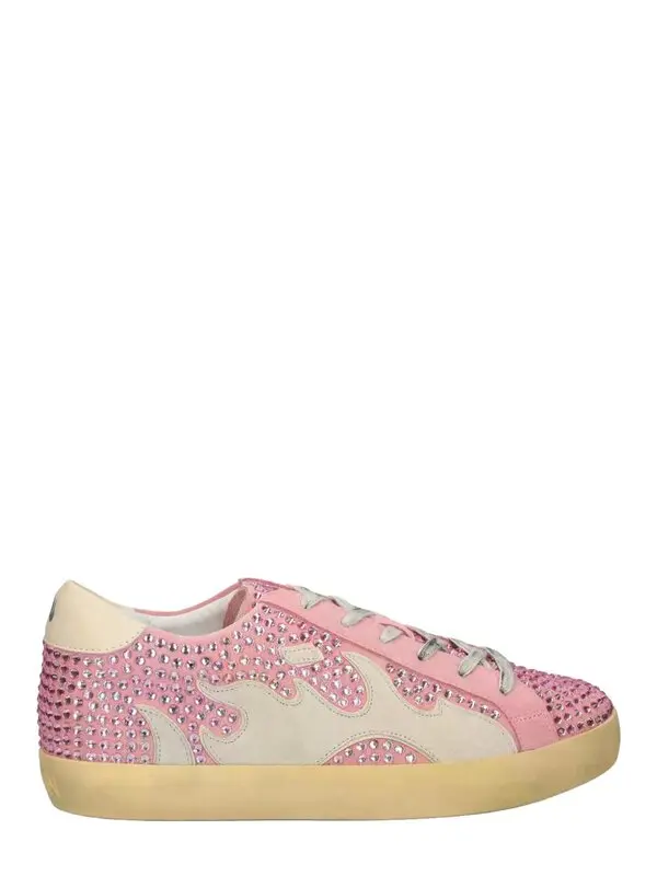 GAMIN Rhinestone-embellished Low-top Sneakers - Pink