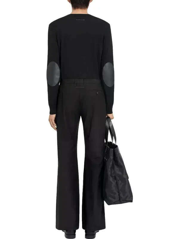 MAISON MARGIELA Single-stitch Logo Trousers - Black