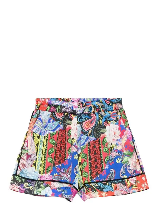 NISSA Printed Shorts - Red