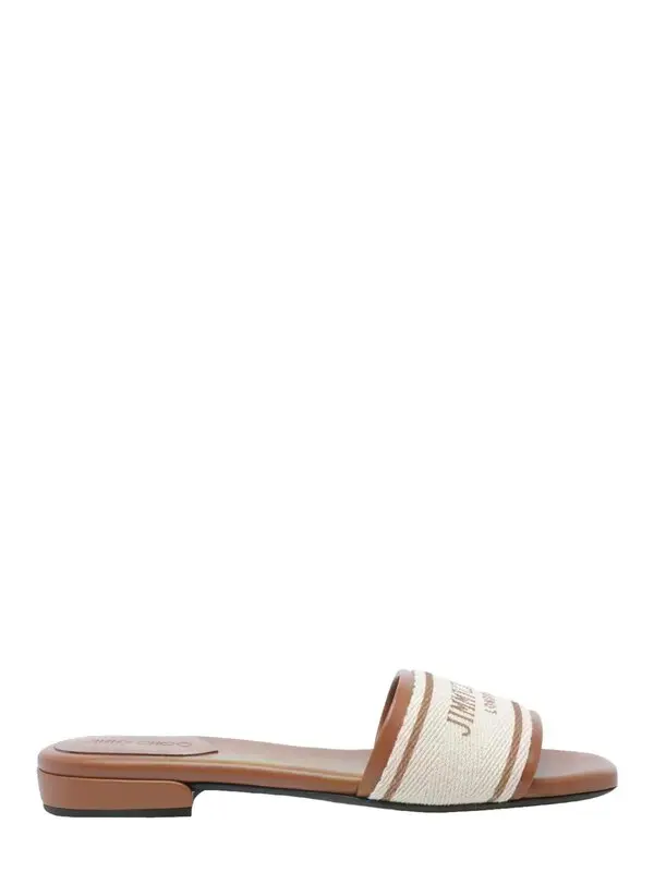 JIMMY CHOO Joa Flat Sandals - Neutrals