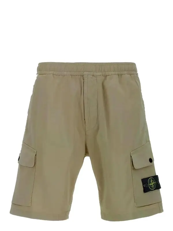 Stone Island Compass-motif Shorts - Green