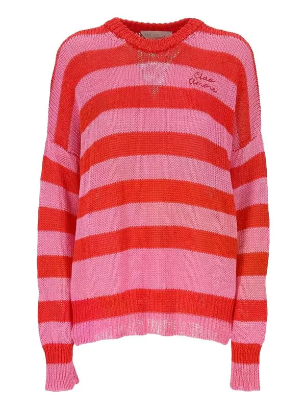 Giada Benincasa Ciao Amore Striped Sweater - Red