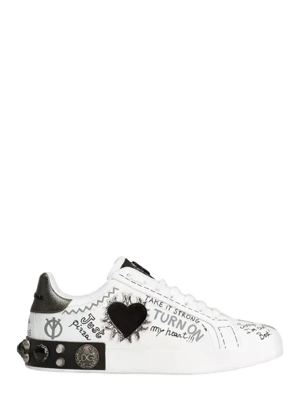 Dolce & Gabbana Portofino Low Top Sneakers - White